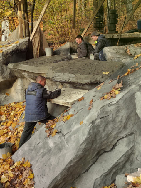 Landscaping with large Waterfall, Grotto, Gazebo