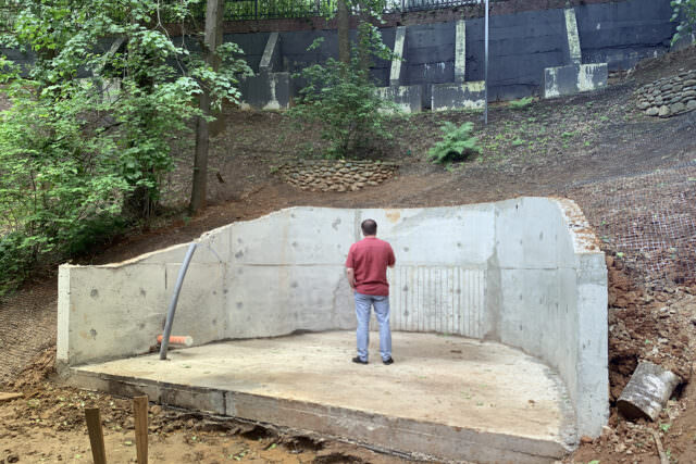 Landscaping with large Waterfall, Grotto, Gazebo