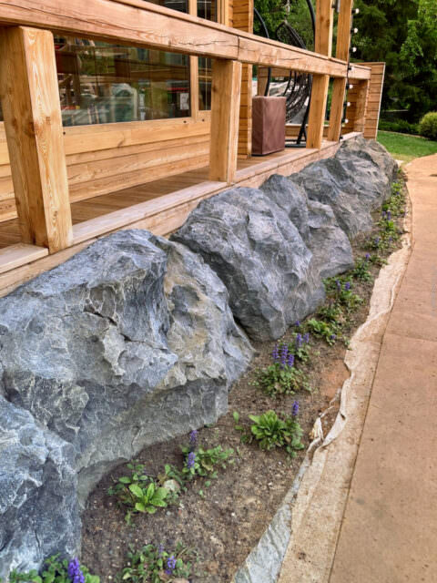 Landscaping with large Waterfall, Grotto, Gazebo
